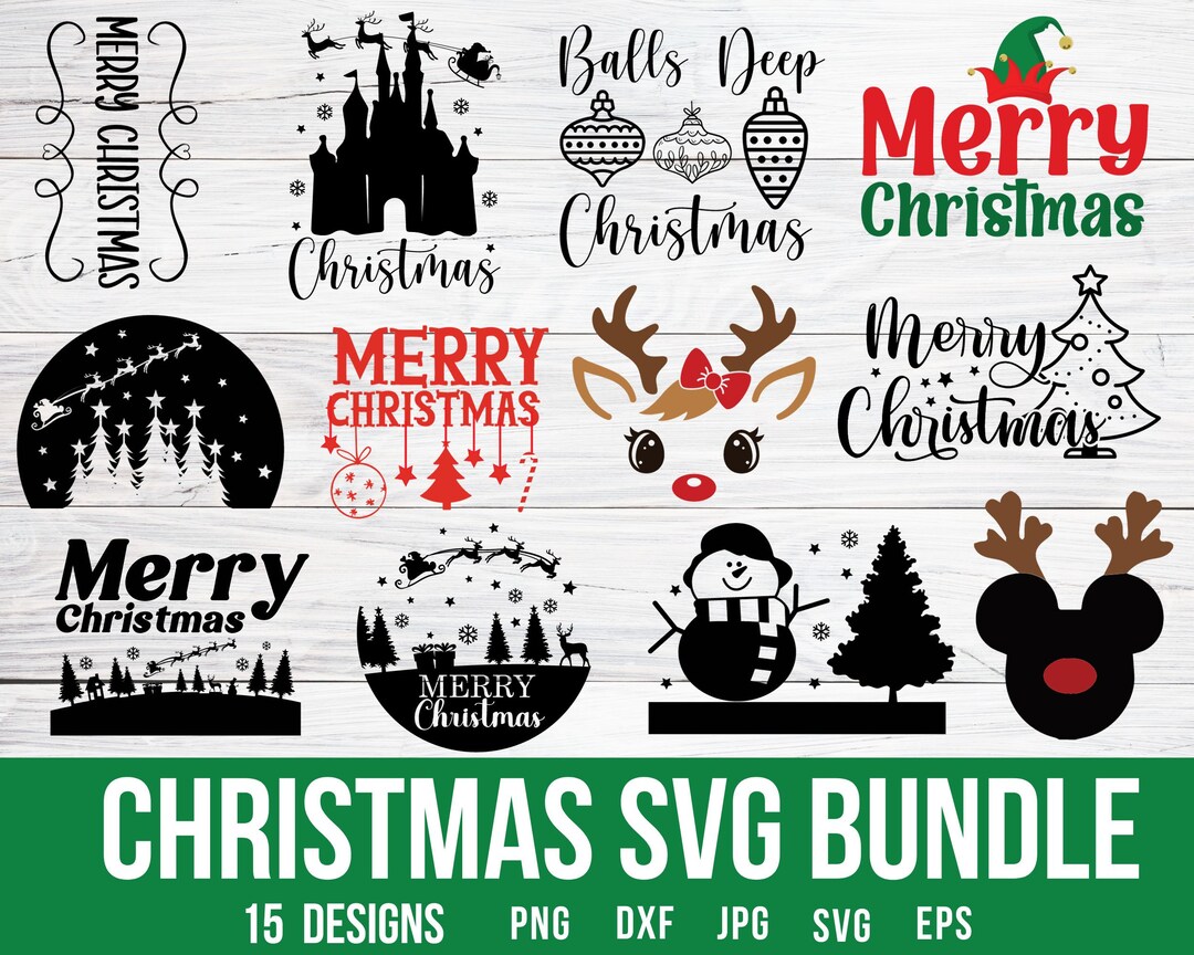 Christmas Svg Bundle, Christmas Clipart, Reindeer Svg, Santa Claus Png ...
