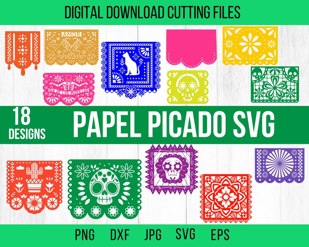 2k25 Papel Picado Svg Bundle, Papel Picado, Custom Papel Picado ...
