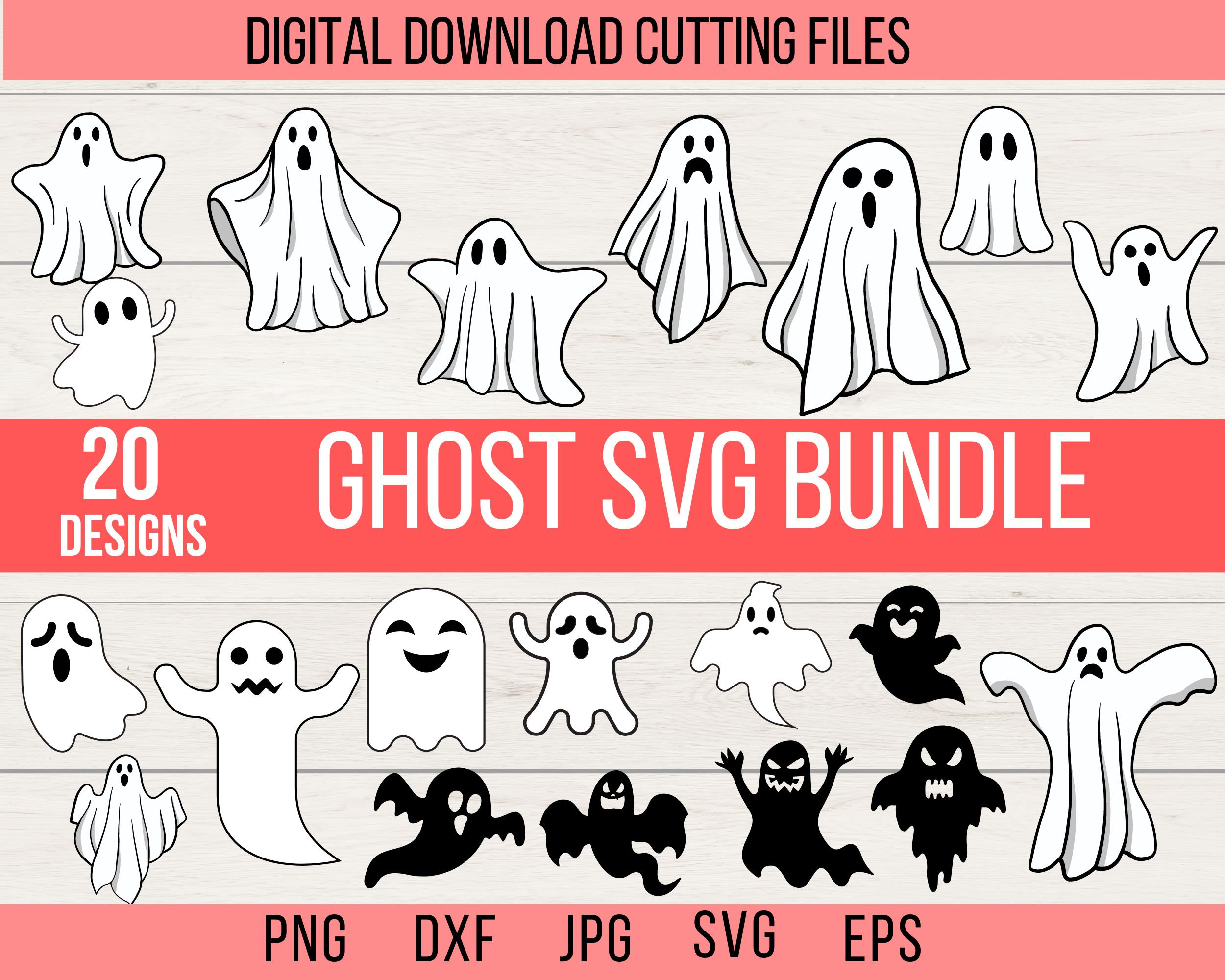 Ghost Svg Ghost Face Svg Cute Ghost Svg Spooky Svg Spooky - Etsy