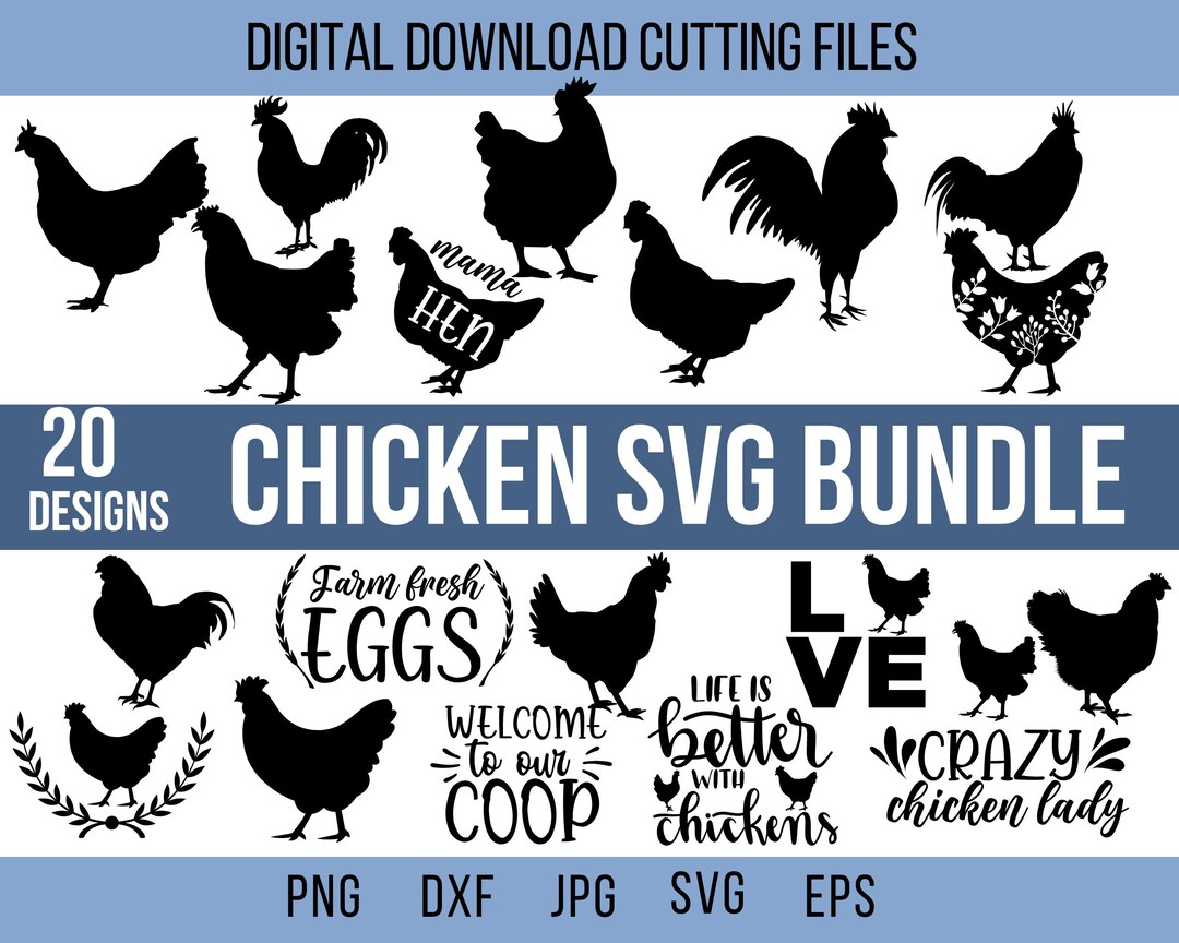 Chicken Svg and Png Files the Perfect Addition to Your - Etsy