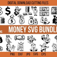 Money SVG,EPS,PNG Bundle - 25 Designs, Cricut, Clipart, Sublimation, T ...