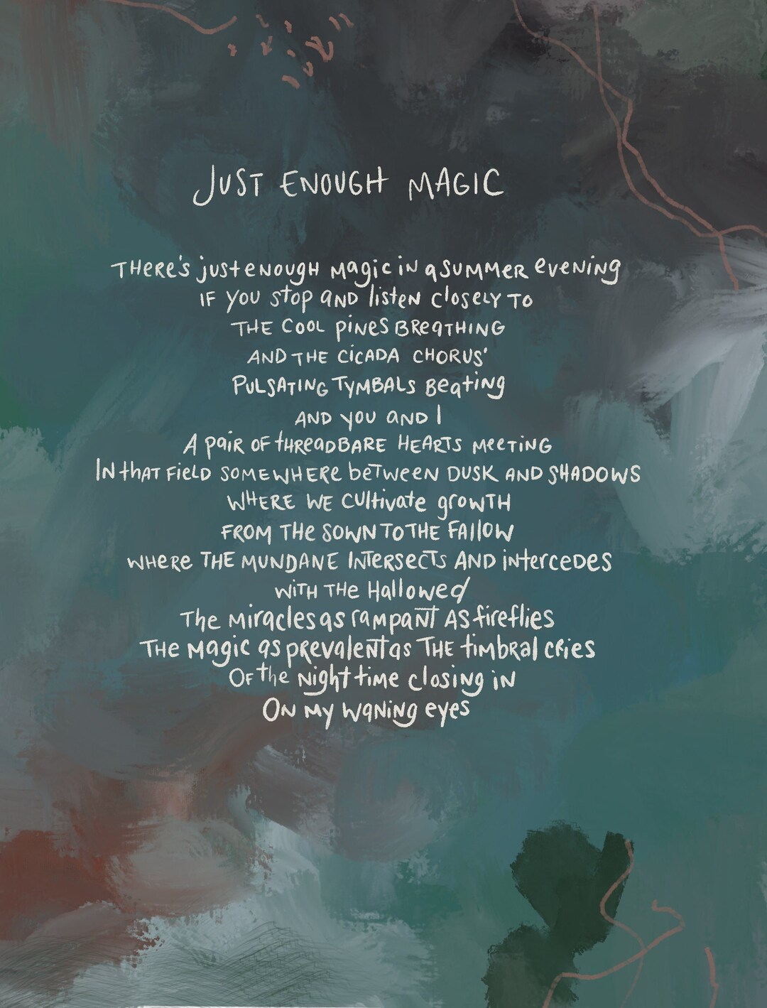 Just Enough Magic Poem Print - Etsy
