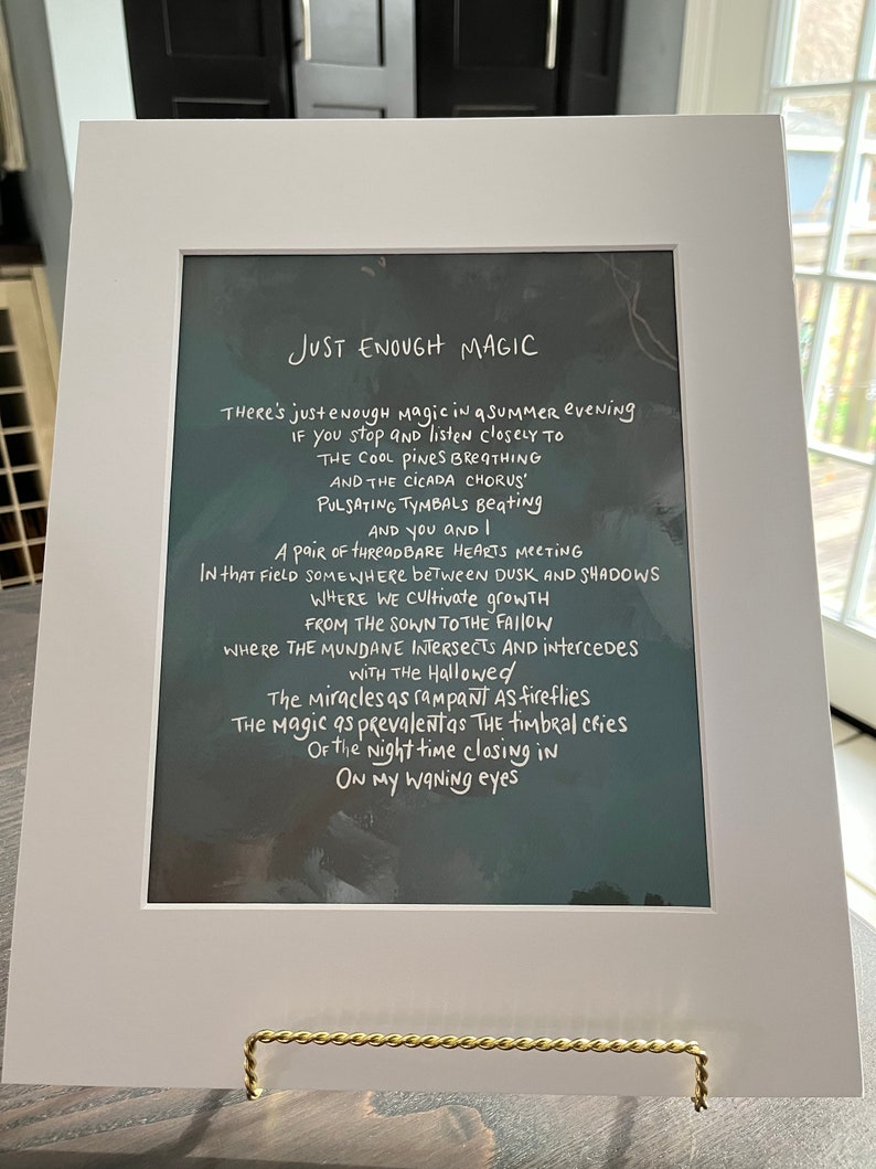 Just Enough Magic Poem Print - Etsy