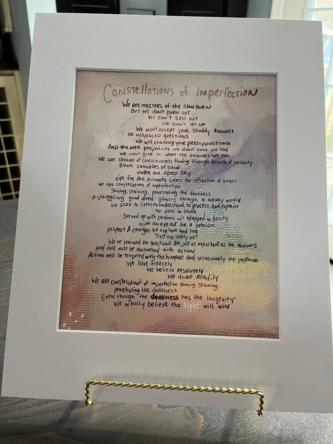 Constellations of Imperfection Poem Print - Etsy