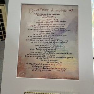 Constellations of Imperfection Poem Print - Etsy
