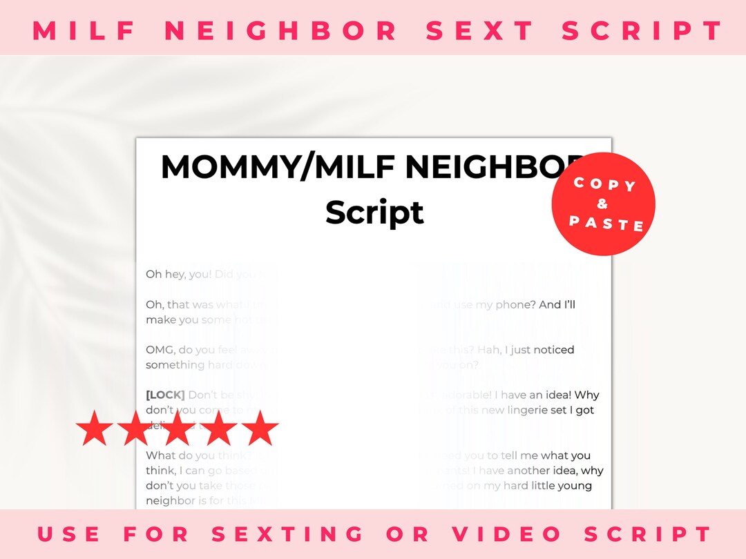 MILF Script, F4M Sexting Script, Dirty Talk, Adult Model, Onlyfans Sexting Scripts, Fetish ...