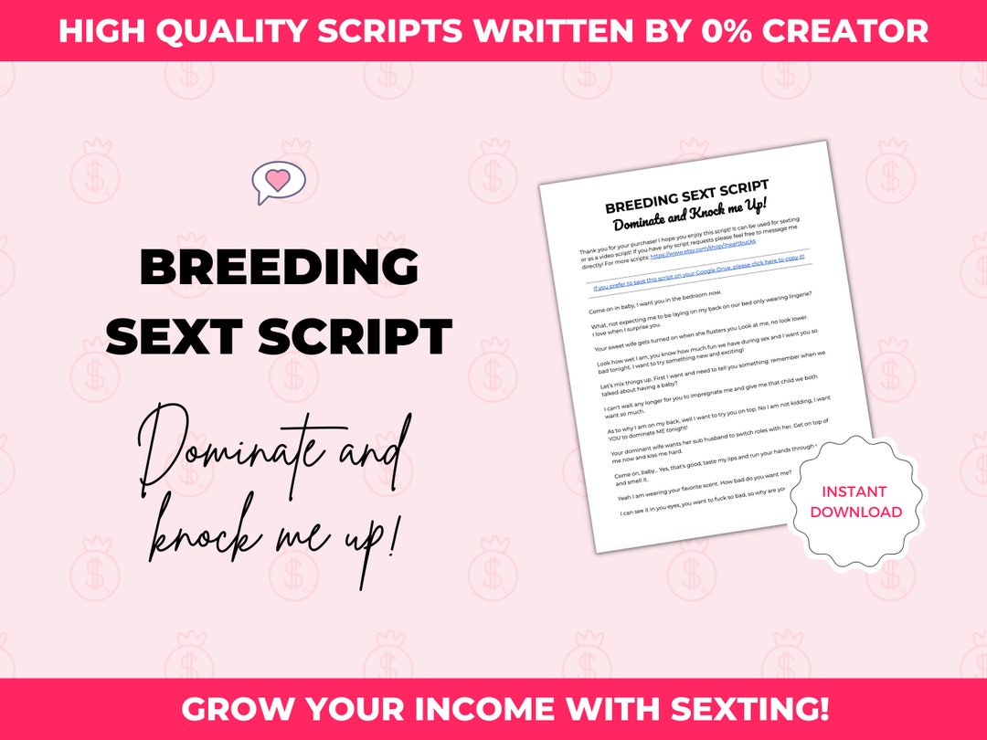 Breeding Sext Script, Pregnant Sexting Script, Adult Model, Onlyfans Sexting Scripts, Fetish ...