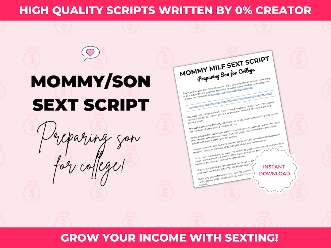 Mommy Script MILF Sext Script Onlyfans Sexting Scripts Fetish Model Taboo Onlyfans Fansly Video ...