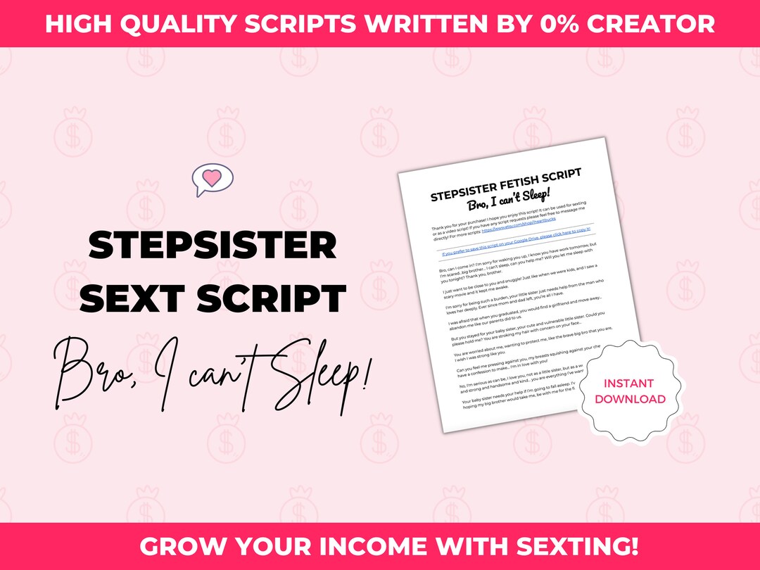 Stepsister Script Stepbro Script Onlyfans Sexting Scripts Fetish Model Taboo Onlyfans Fansly ...