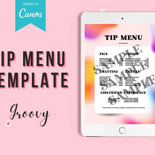 Onlyfans Tip Menu - Etsy
