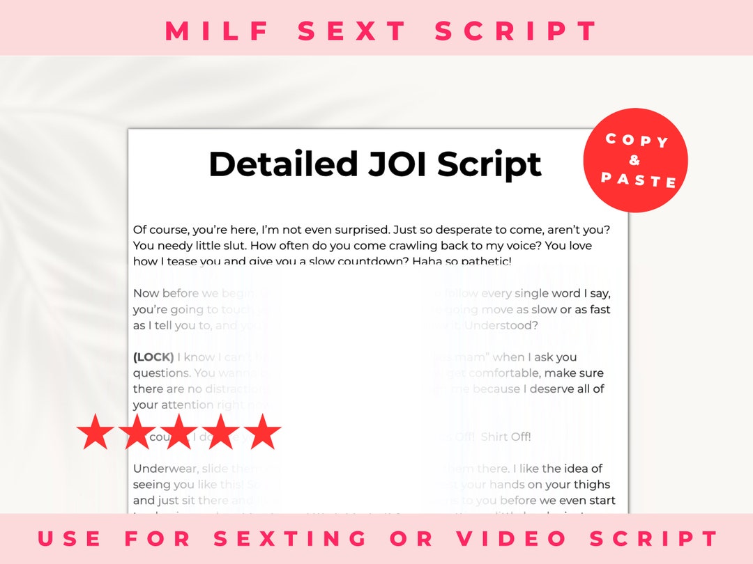 JOI Sext Script, F4M Sexting Script, Dirty Talk, Adult Model, Onlyfans ...