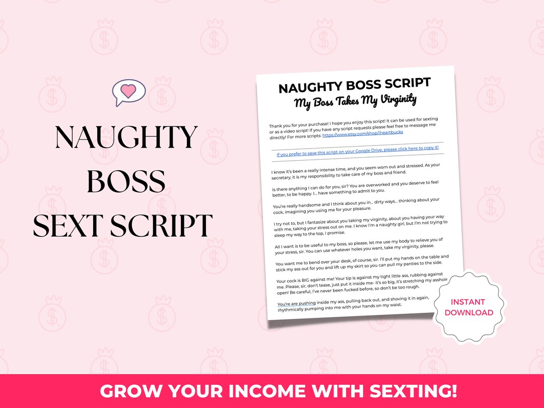 Naughty Boss Script Naughty Secretary Sexting Script, Adult Model, Onlyfans Sexting Scripts ...