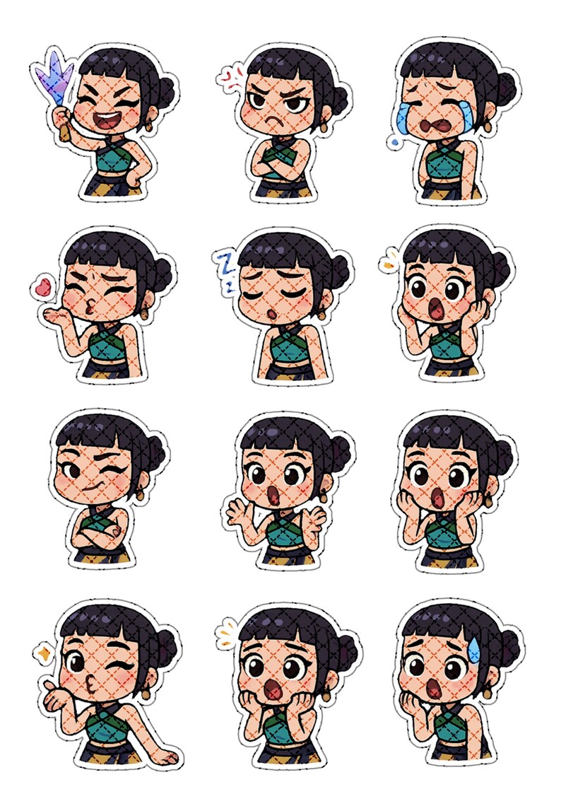 Kpop Demon Hunters Zoey Stickers | Digital Planner Stickers (PNG, PDF ...