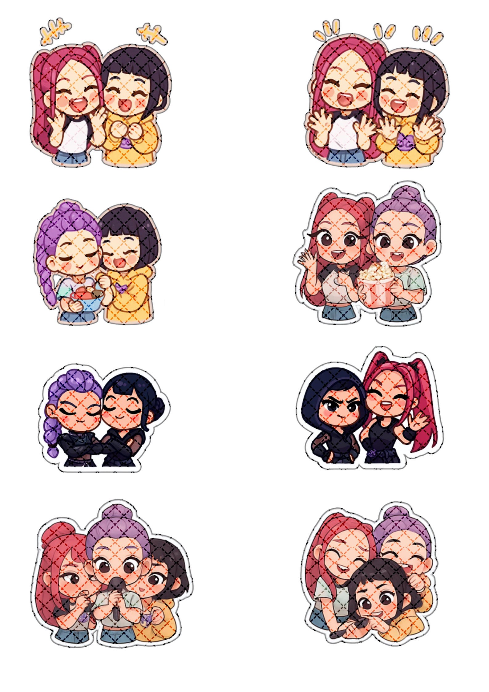 Kpop Demon Hunters Stickers | Huntr/x PNG, PDF (digital) - Etsy