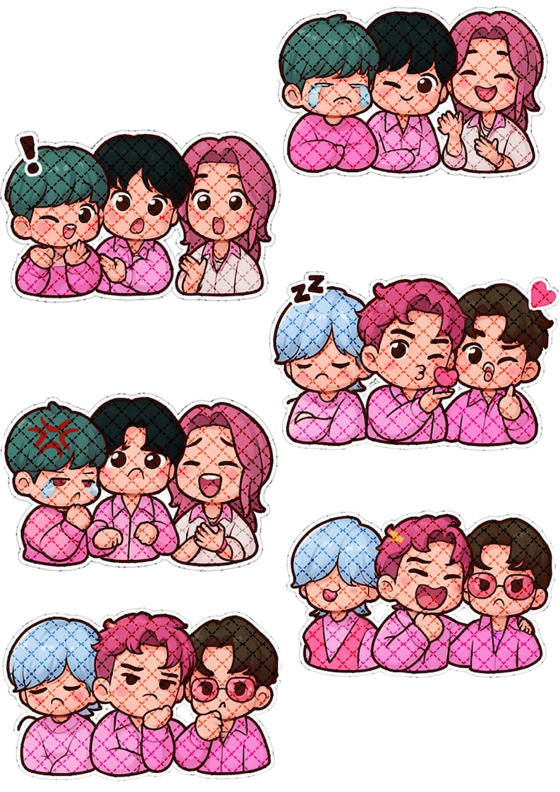 Kpop Demon Hunters Saja Boys Stickers | Digital Planner (PNG, PDF) - Etsy
