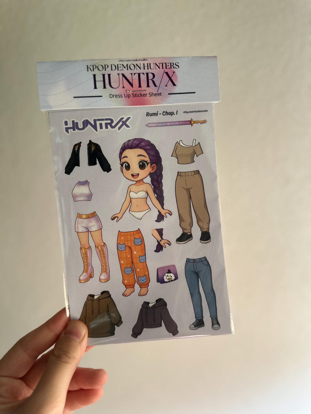 Kpop Demon Hunters Sticker Sheets | Huntr/x Chibi Dress Up - Etsy