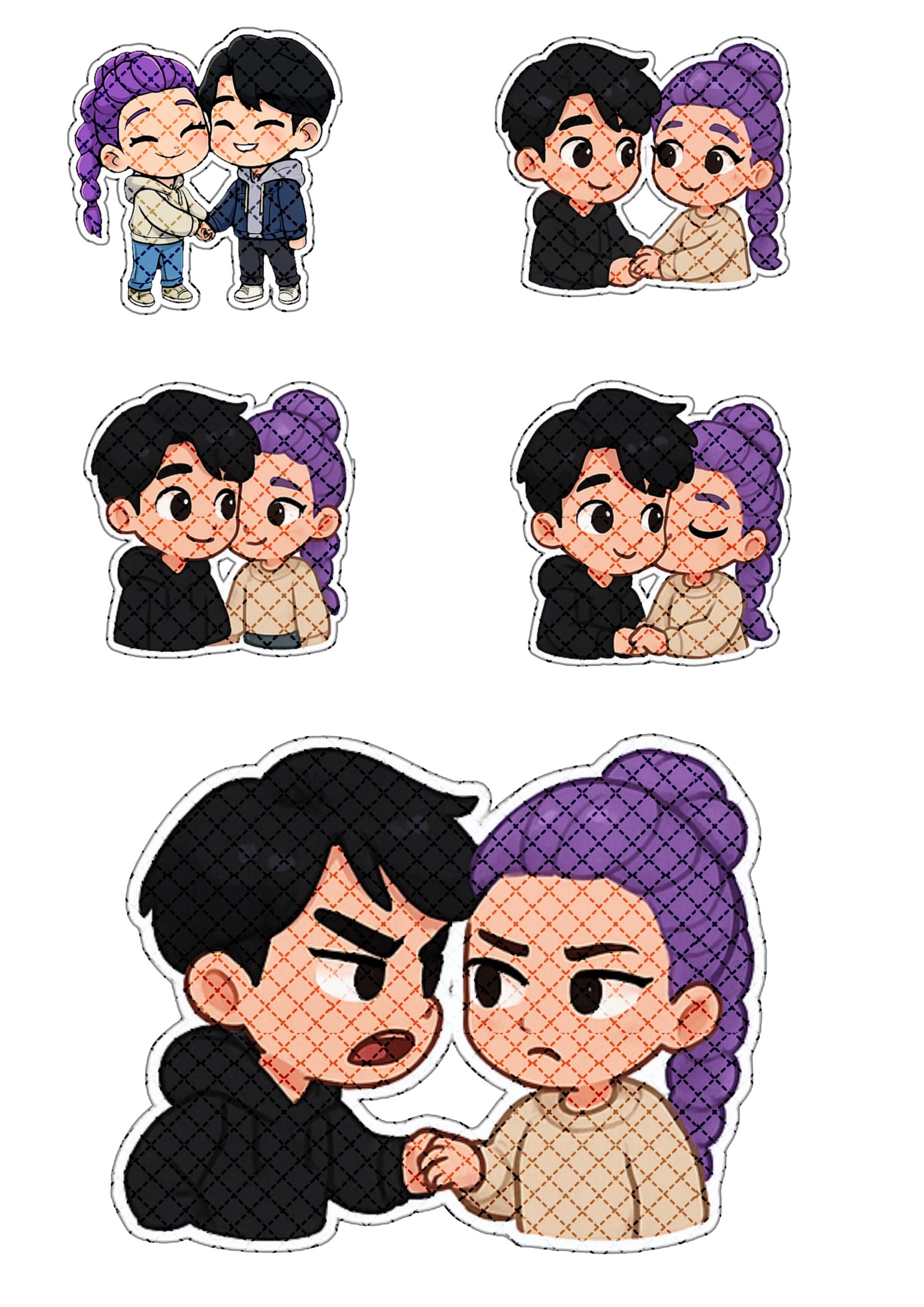 Kpop Demon Hunters Rumi & Jinu Digital Sticker Set | Planner Stickers ...