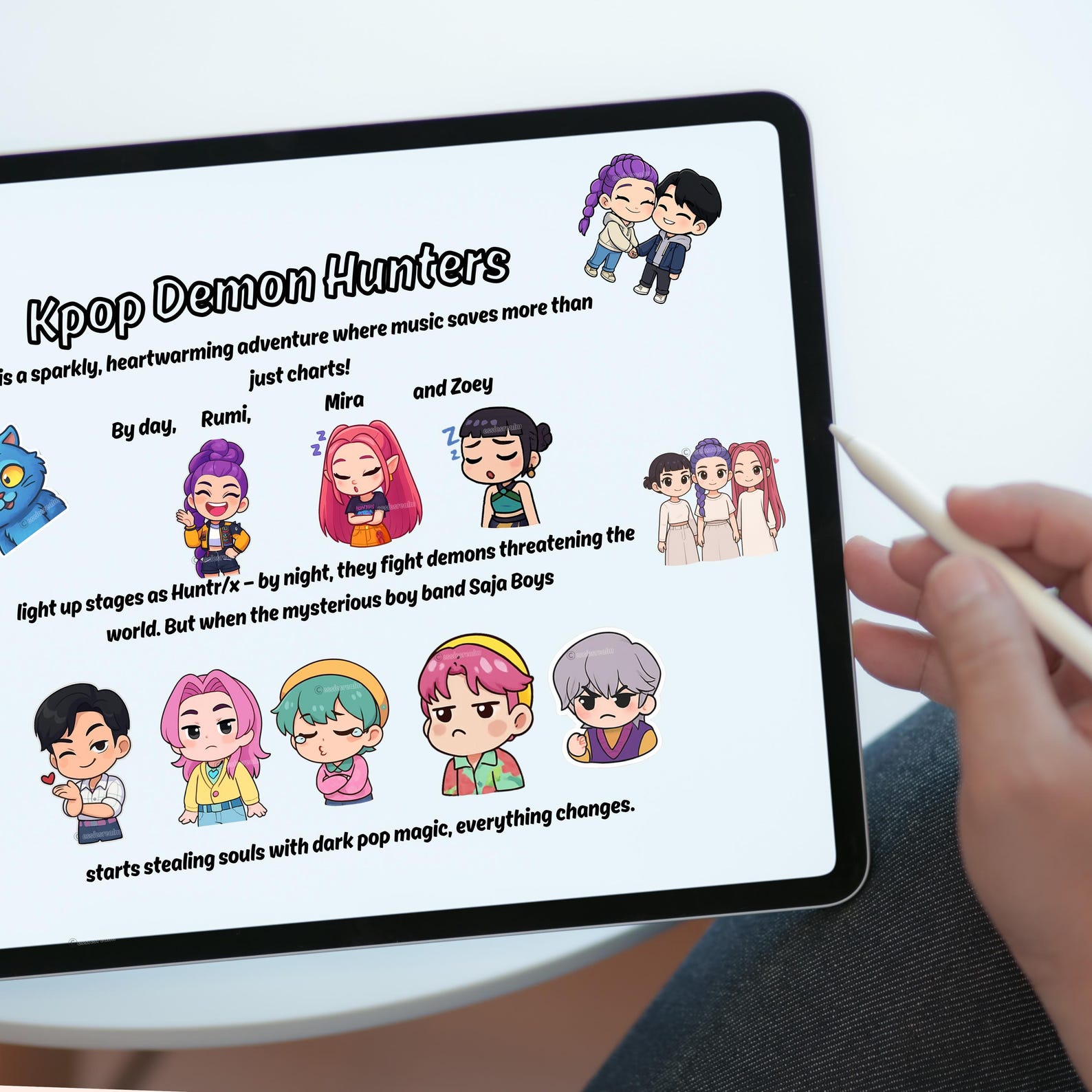 Kpop Demon Hunters Rumi Digital Sticker Set | Planner Stickers ...