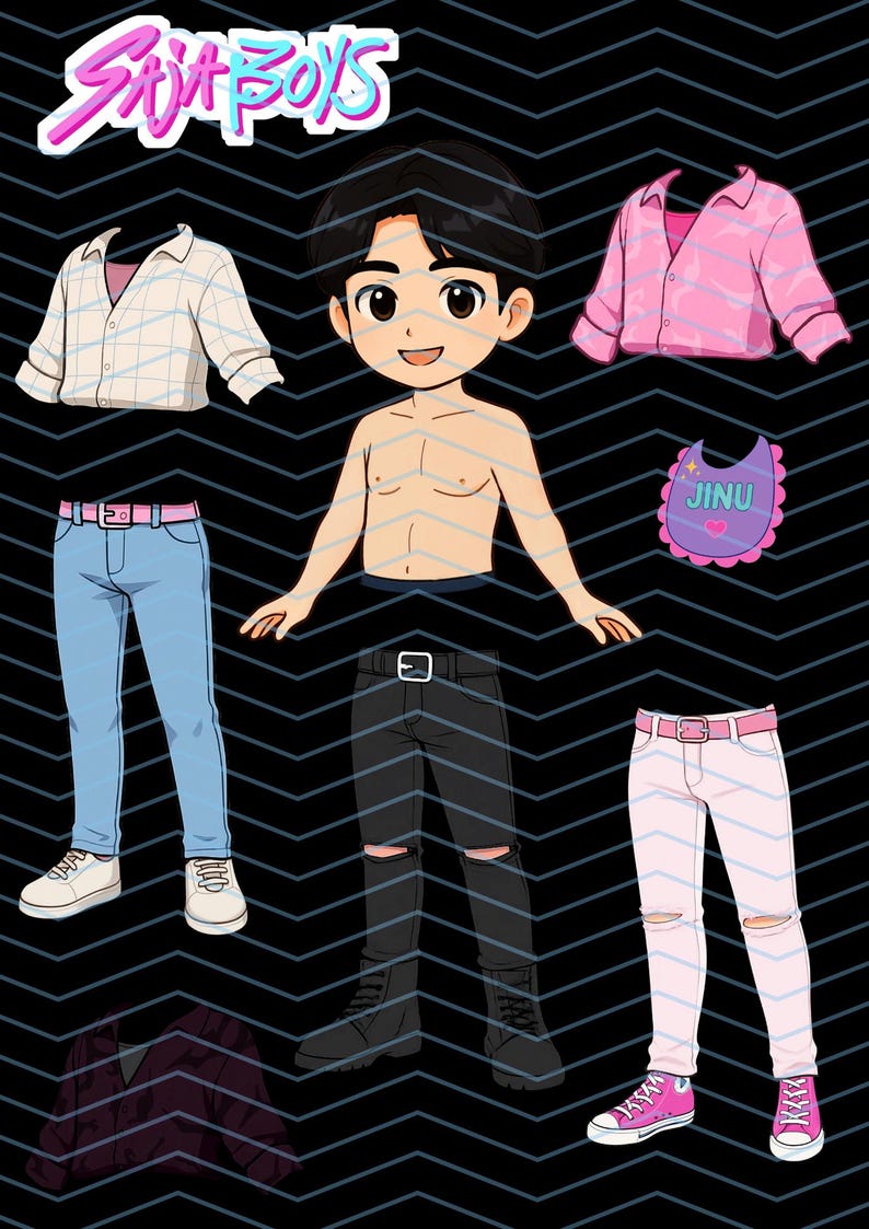 Kpop Demon Hunters Jinu Dress up | Instant Download | Digital File ...
