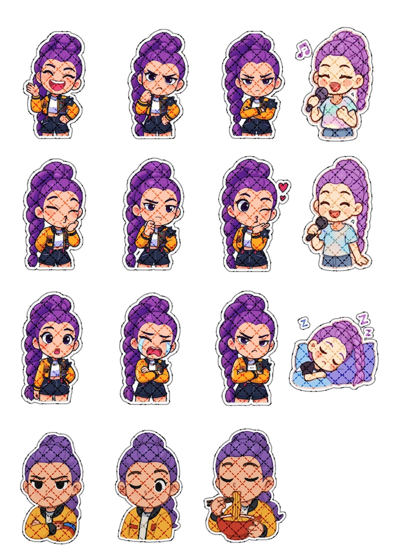 Kpop Demon Hunters Rumi Digital Sticker Set | Planner Stickers ...