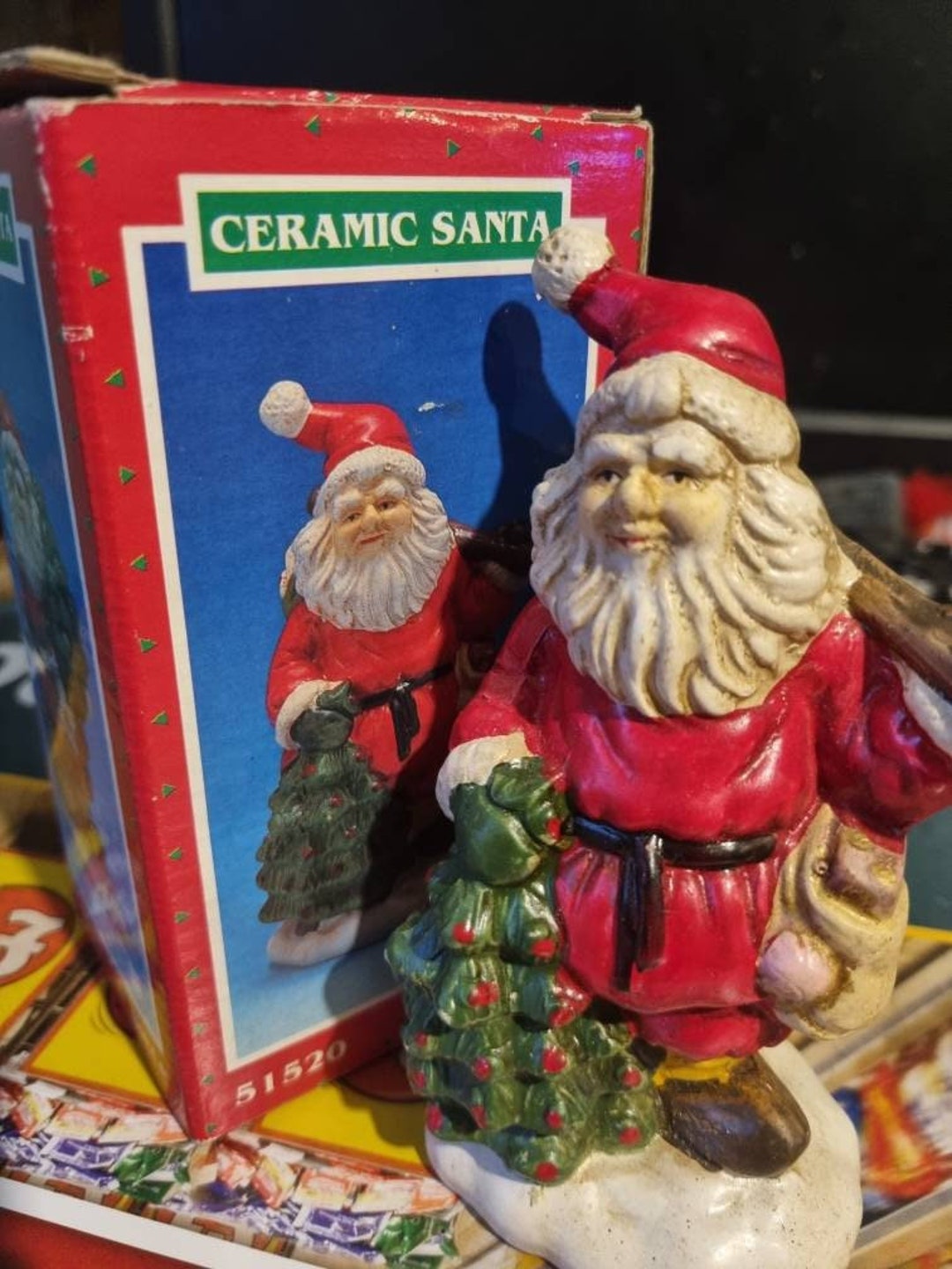 Vintage Jaeger Ceramic Santa Hand Painted Figure - Father Christmas ...