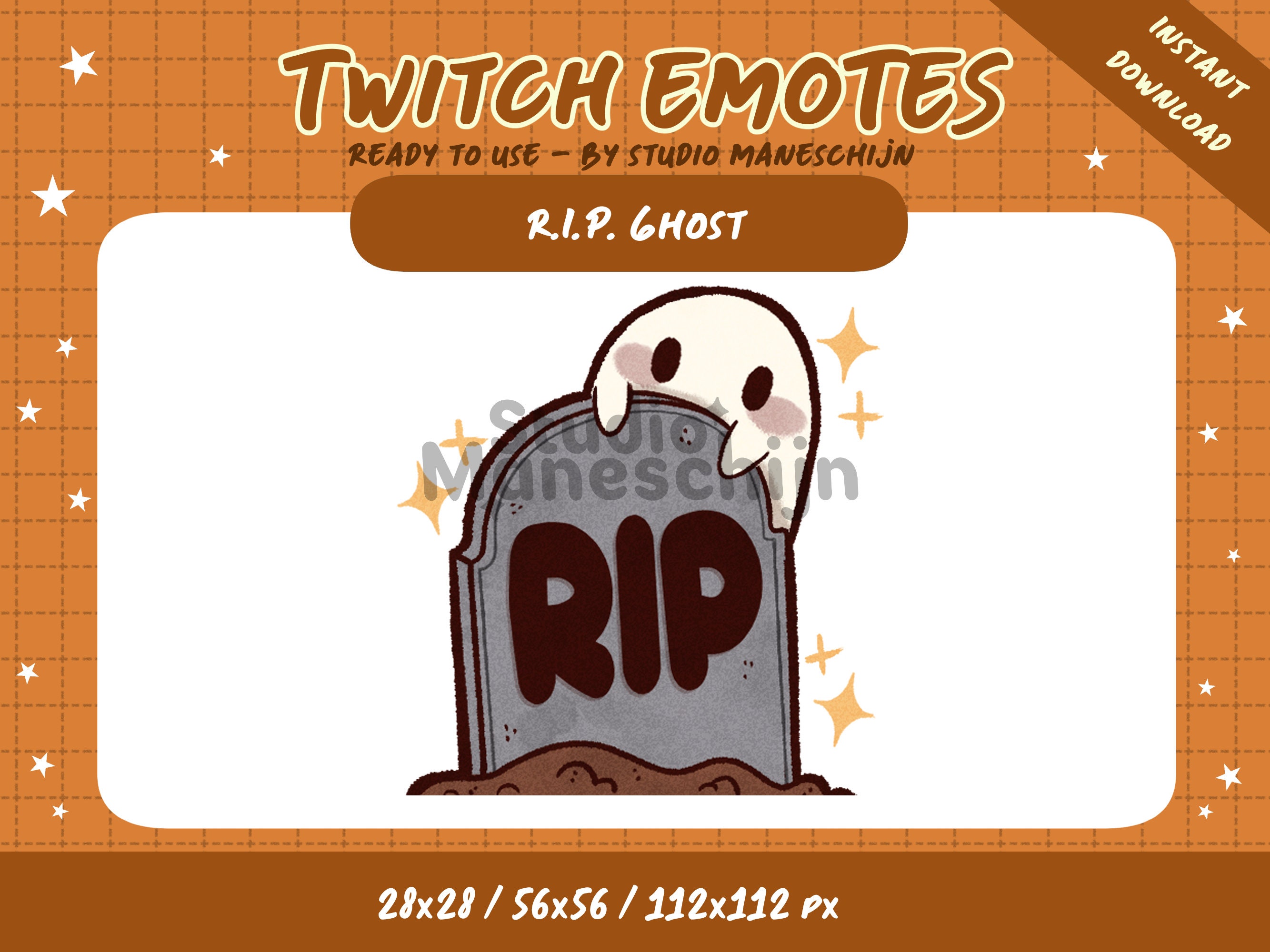 Rest in Peace RIP Emote Cute Kawaii Emote Design Twitch Discord Youtube ...