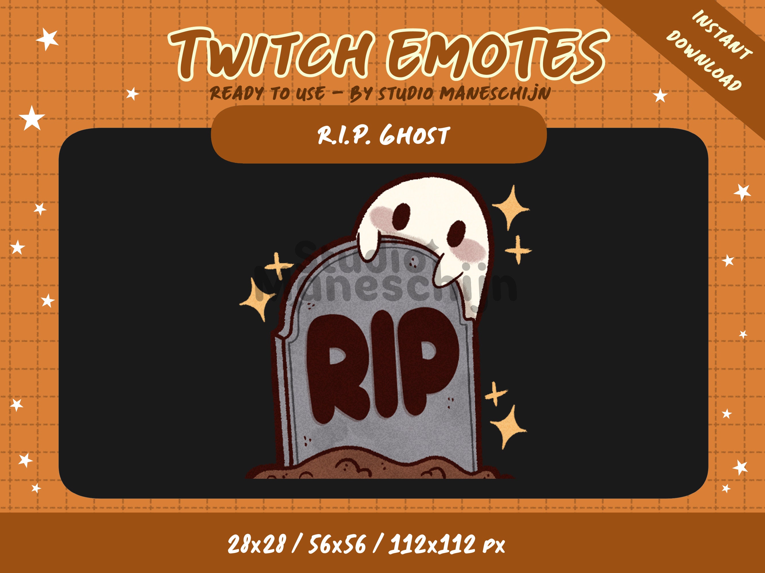 Rest in Peace RIP Emote Cute Kawaii Emote Design Twitch Discord Youtube ...