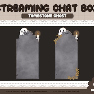 Gravestone Ghost Chatbox Spooky | Twitch and OBS Streaming | Cute ...