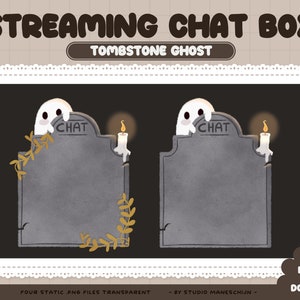 Gravestone Ghost Chatbox Spooky | Twitch and OBS Streaming | Cute ...