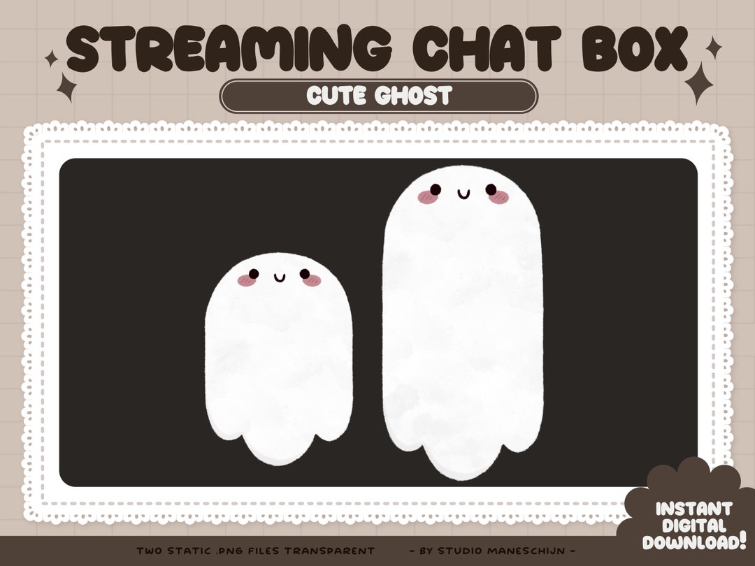 Kawaii Ghost Chatbox Spooky | Twitch and OBS Streaming | Cute Halloween ...