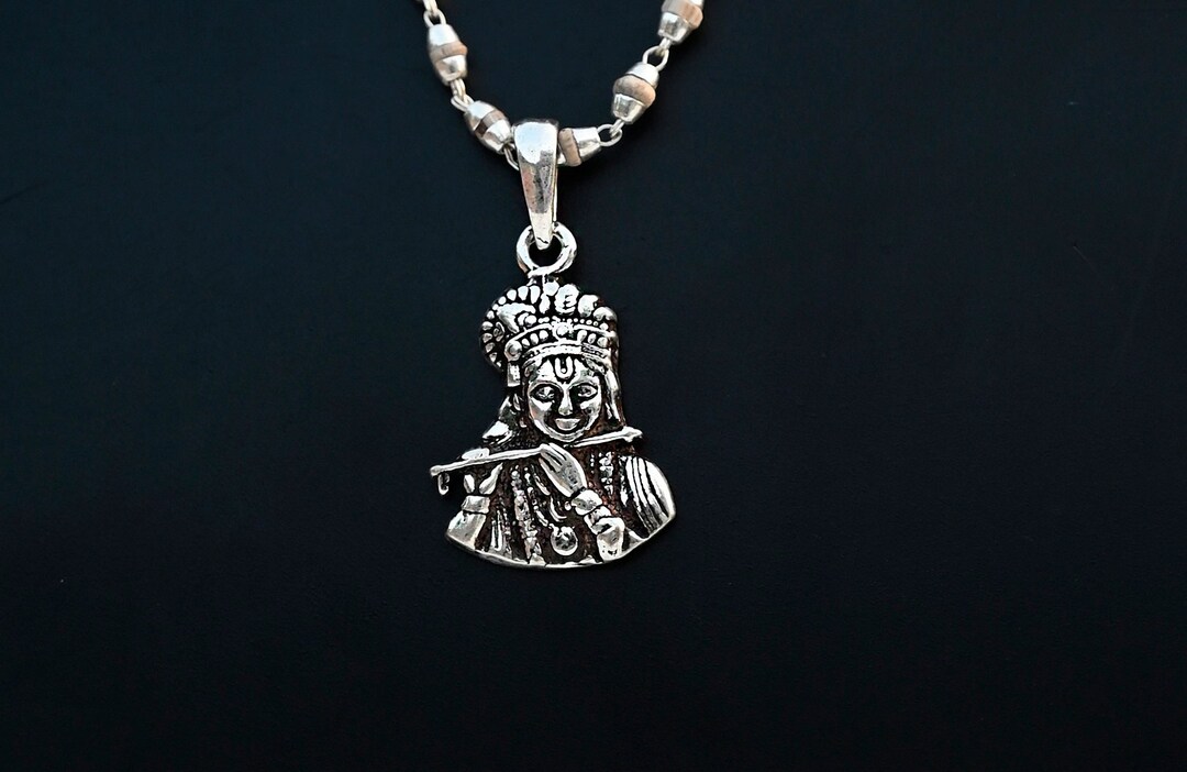 Pure Silver Krishna Pendant, a Magnificent Piece of Jewelry That ...