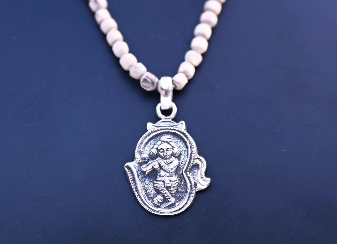 Pure Silver Krishna Pendant, a Magnificent Piece of Jewelry That ...