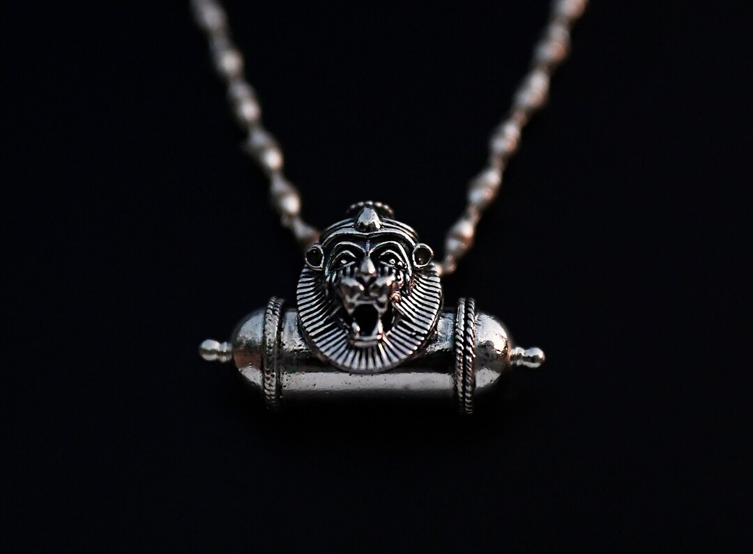 Narasimha Dev Silver Pendant a Symbol of Divine Protection and - Etsy