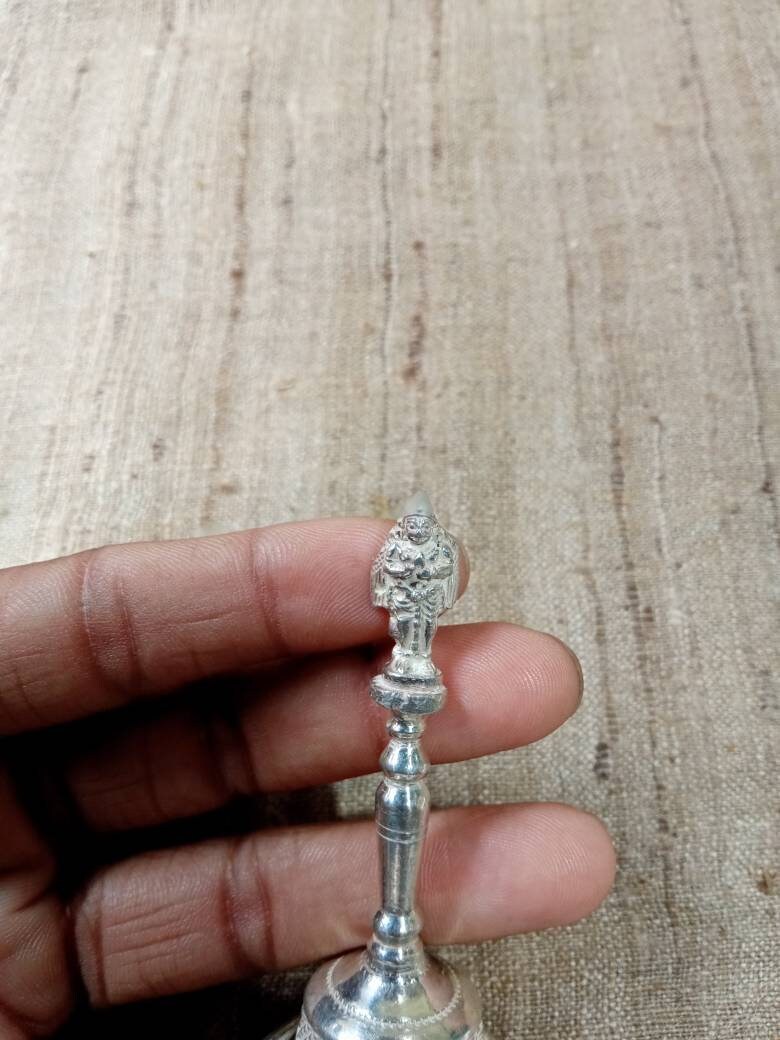 Beautiful Hand Made Pure Silver Bell for Puja for Altar With - Etsy