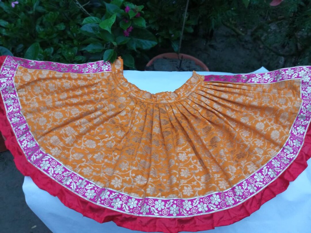 The Majestic Tulsi Maharani Dressa Regal Adornment for Your Cherished Tulsi Pot Bold Yellow ...