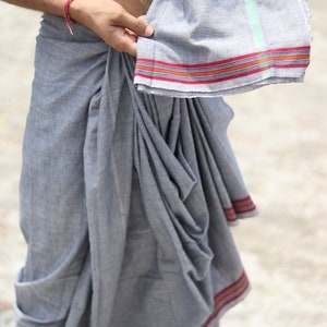 Beautiful Handmade 100% Pure Cotton Dhoti, With Uttorio ( Piece of ...