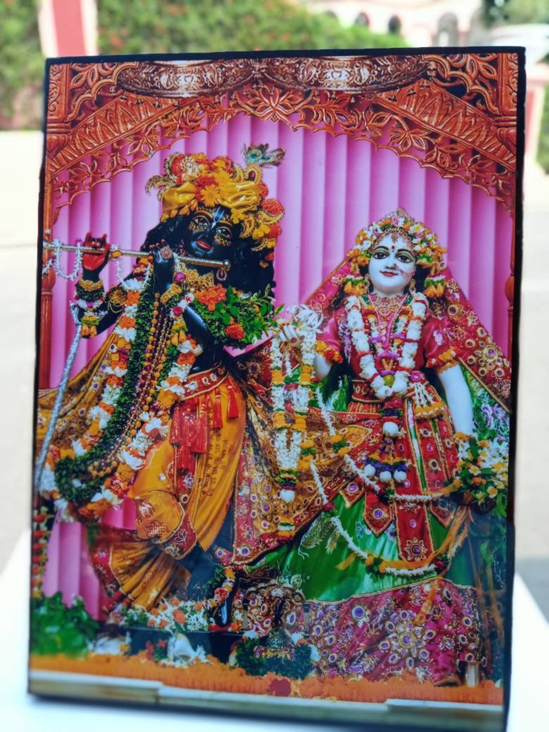 Iskcon Mayapur Radha Madhab Picture, Size 811, Laminated Picture Holy Things Spritual Things - Etsy