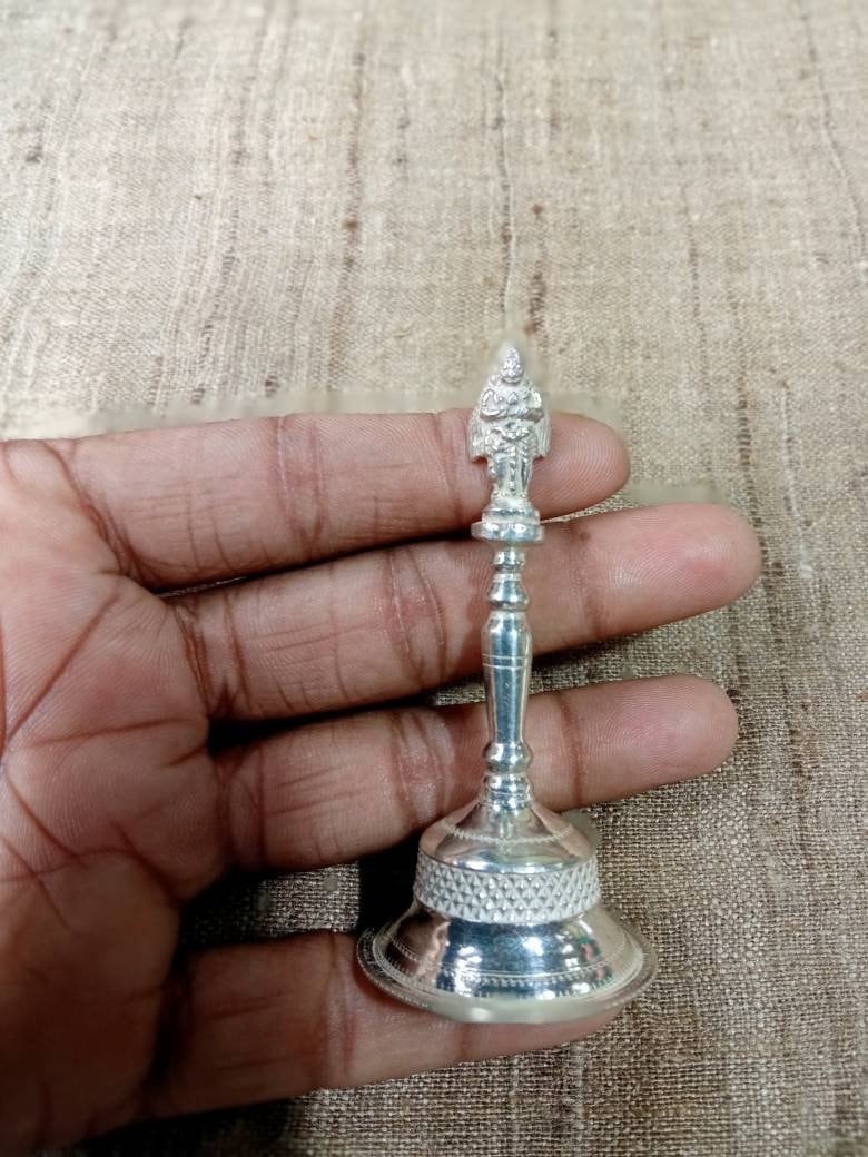 Beautiful Hand Made Pure Silver Bell for Puja for Altar With - Etsy