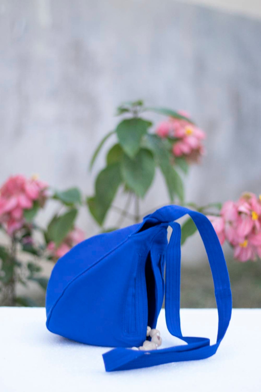 Beautiful Blue Hand Made Cotton Japa Bag, Prayer Bag, Chanting Bag ...