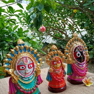 Beautiful Fiber Deity Jagganath Baladev Suvadradevi Bigraha. - Etsy