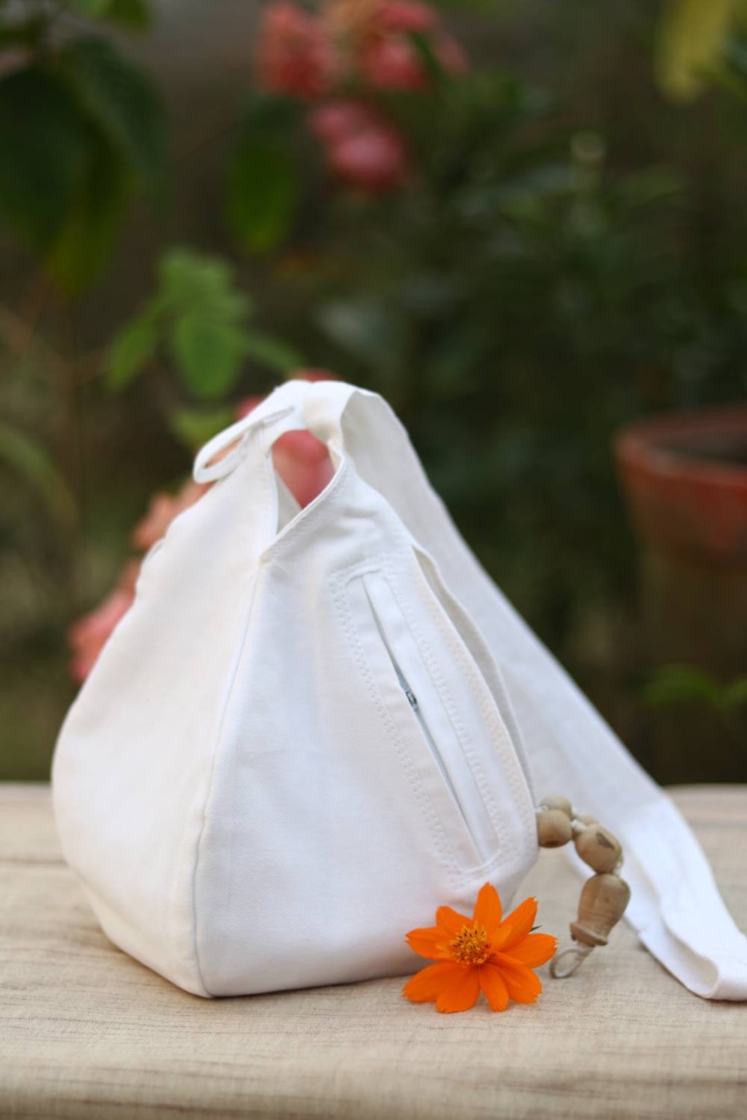 Beautiful Cotton White Japa Bag, Prayer Bag, Chanting Bag Holy Things ...