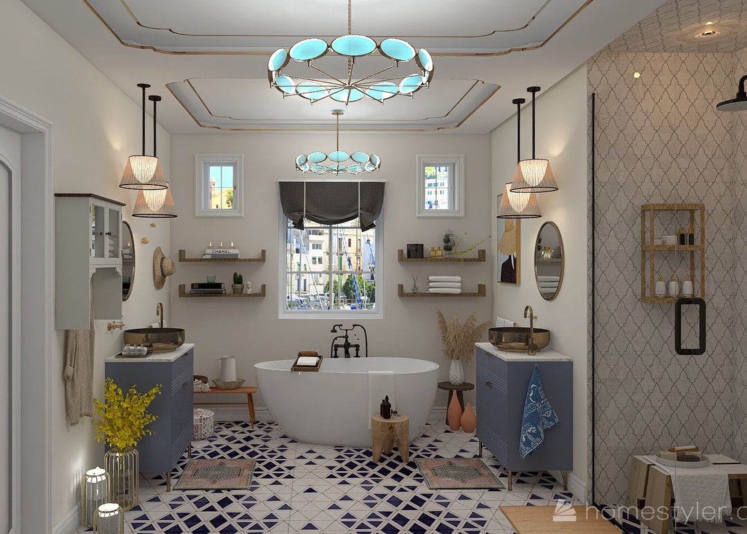3D Full Bathroom Rendering--made to Order. Full Design From Scratch ...