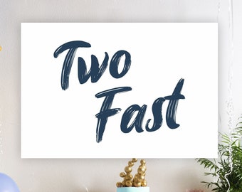 Two Fast Party Banner - Etsy