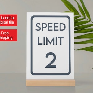 Speed Limit Sign, Two Fast Decoration, Race Car Birthday Decor - Etsy