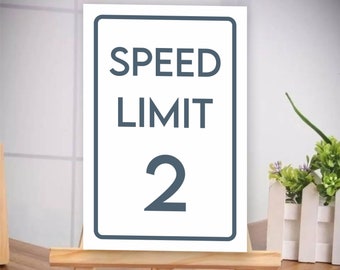 Speed Limit 2 Birthday Sign - Etsy