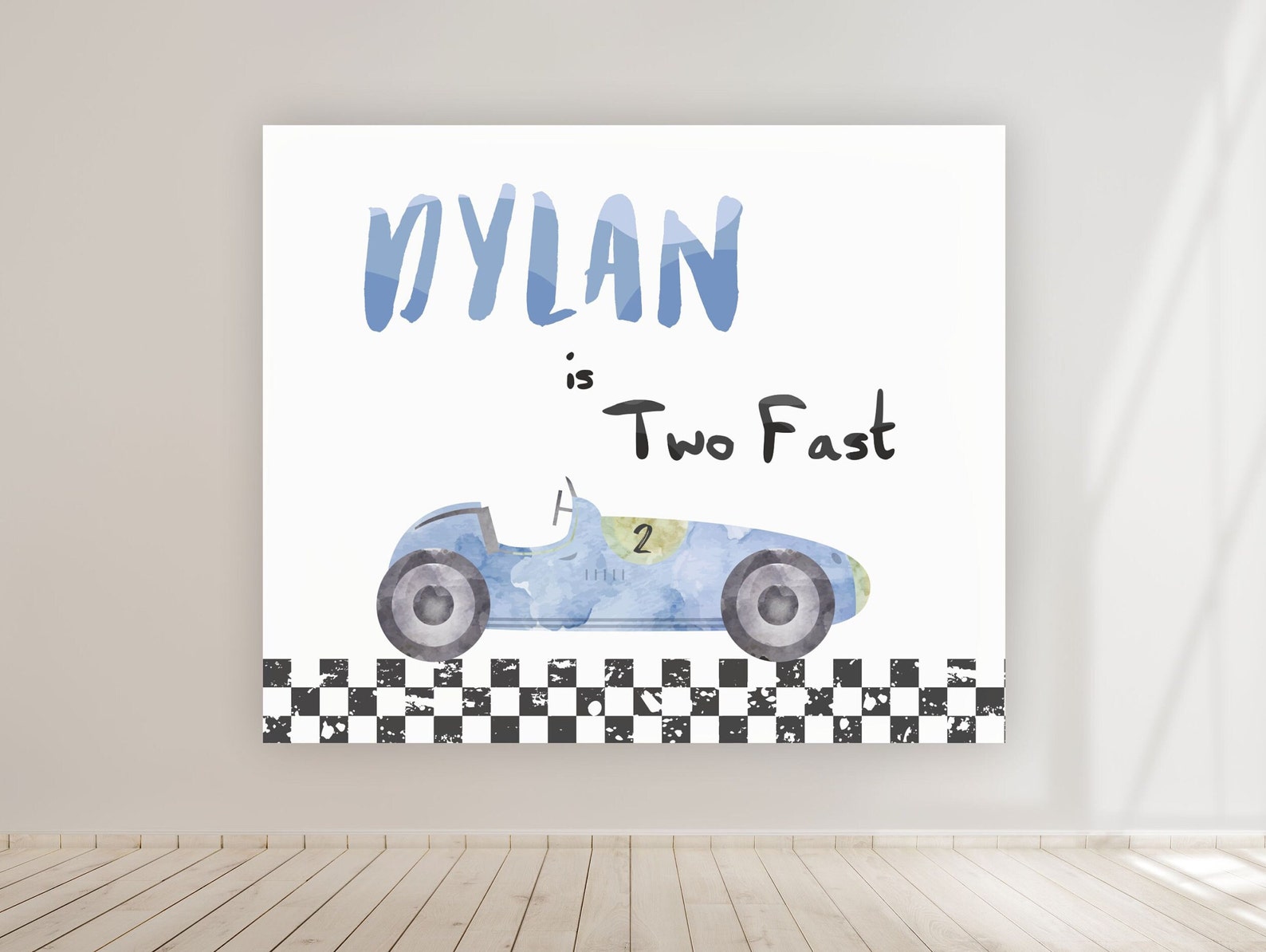 Two Fast Birthday Backdrop Banner Two Fast Birthday Wall - Etsy