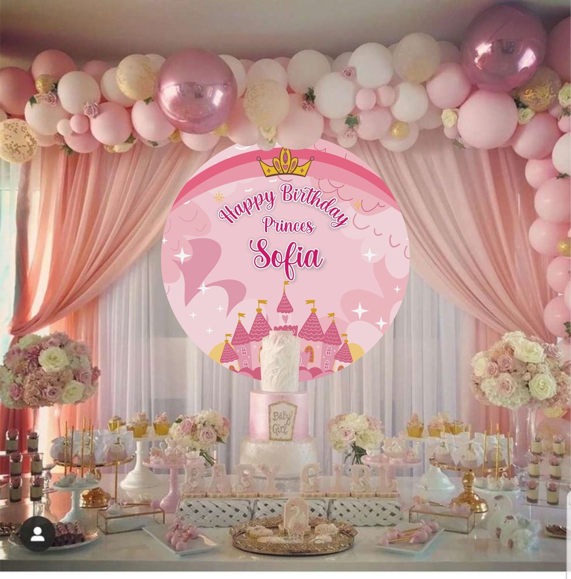 Personalized Princess Birthday Banner Princess Birthday - Etsy