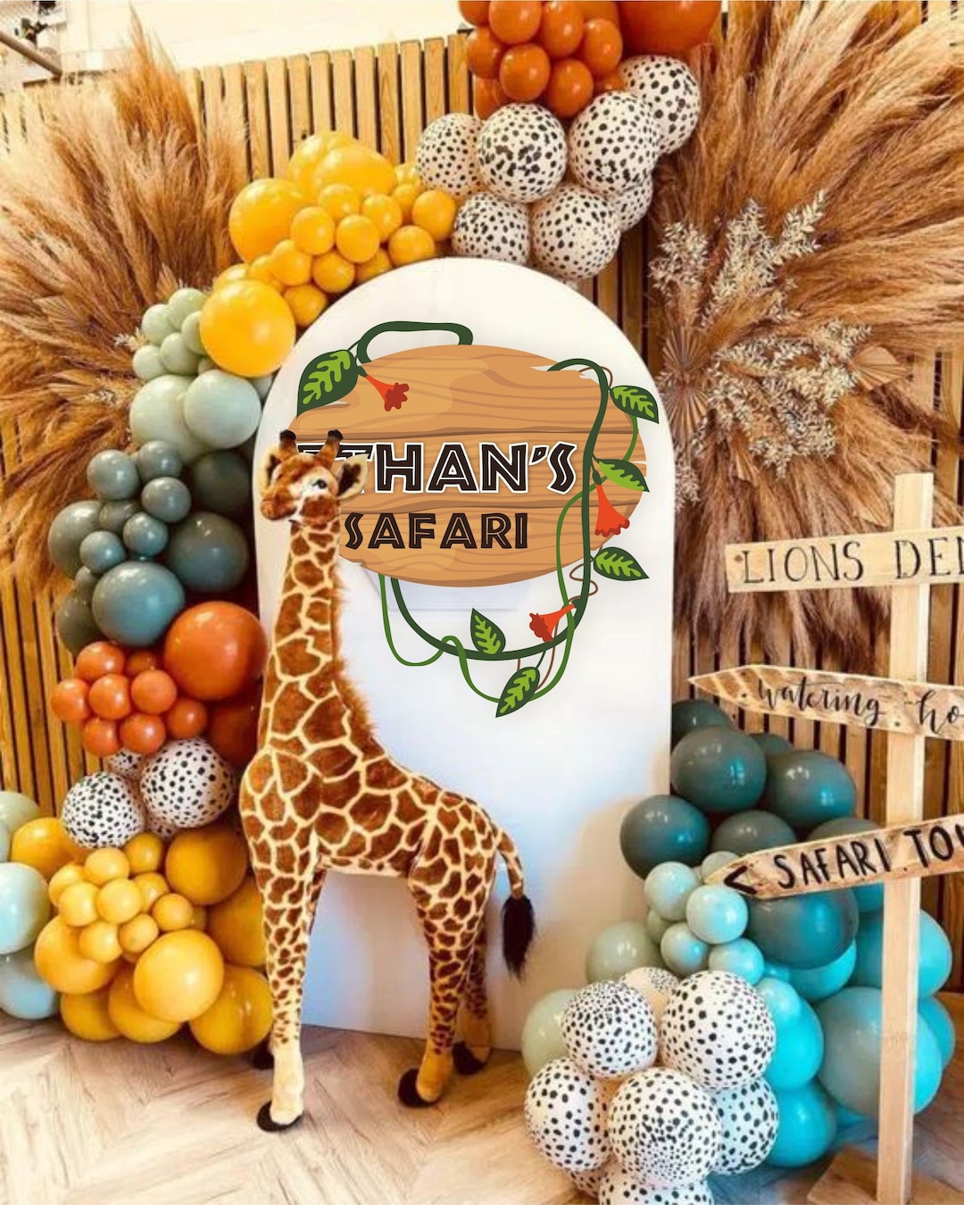 Safari Birthday Sign, Personalized Wild One Birthday Sign, Safari Theme ...