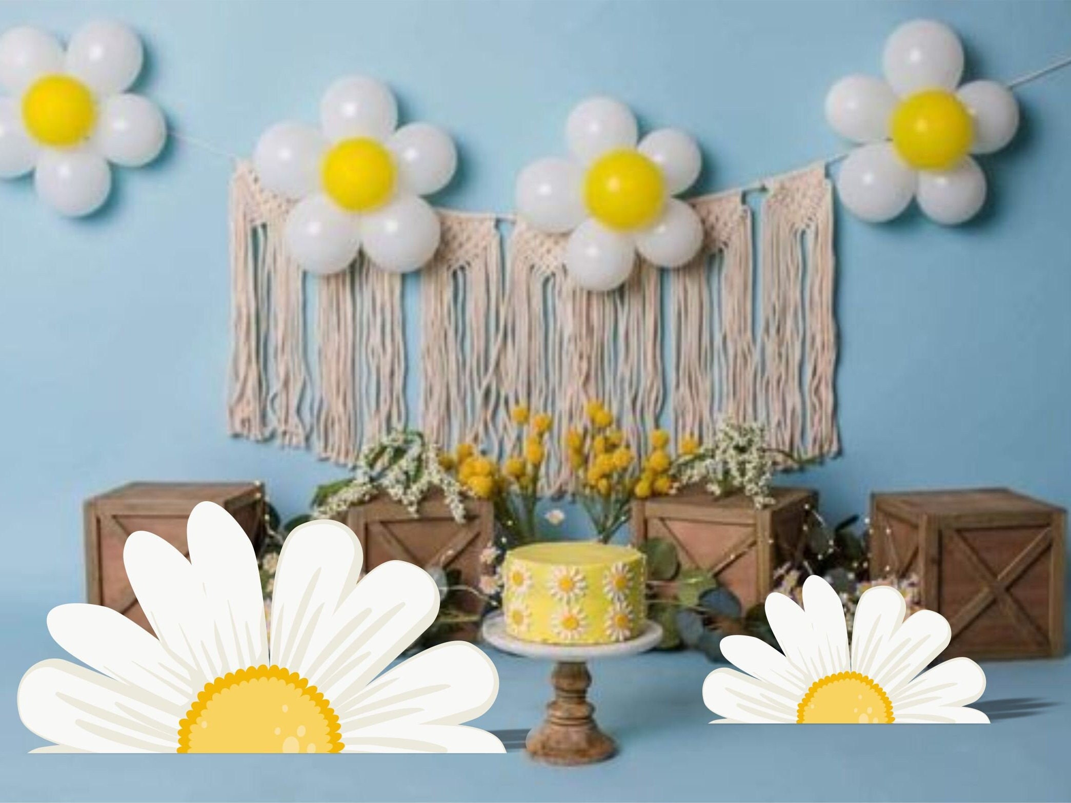 Daisy Cutouts, Daiys Birthday Party Decor, Daisy Backdrop - Etsy