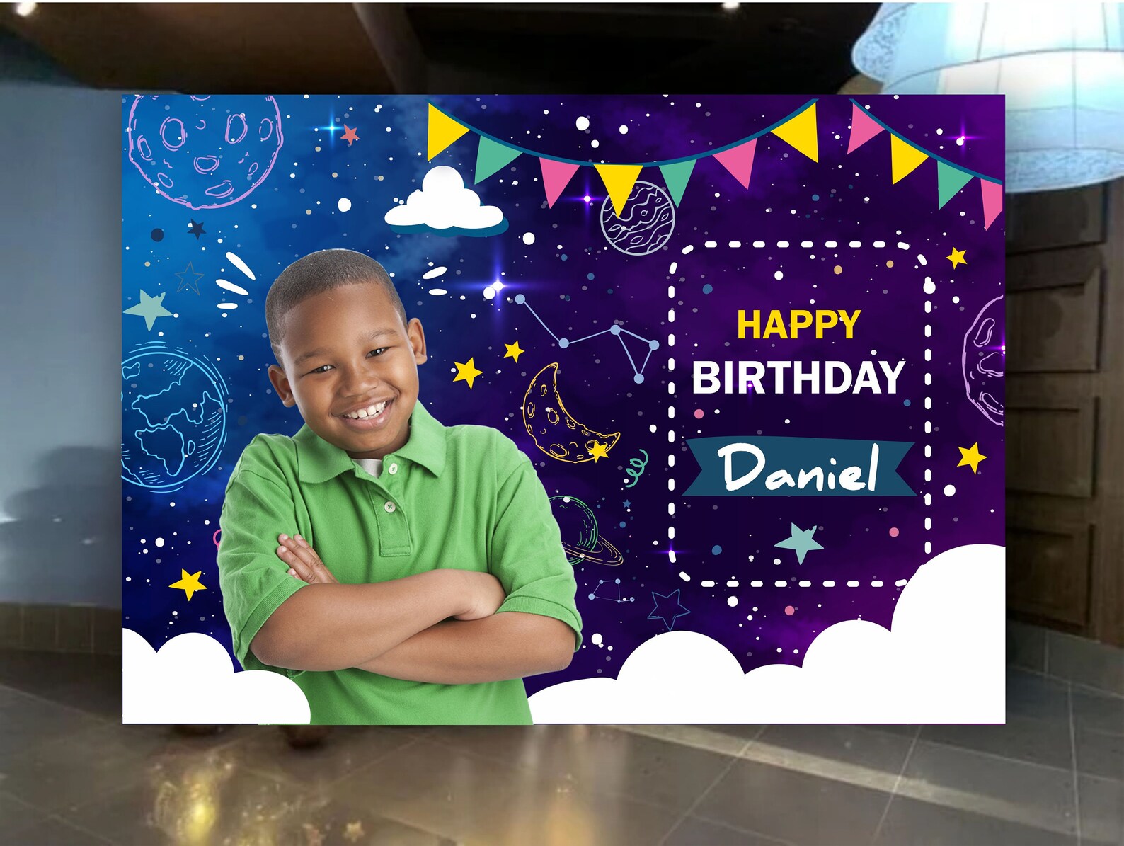 Personalized Outer Space Birthday Backdrop Galaxy Birthday - Etsy